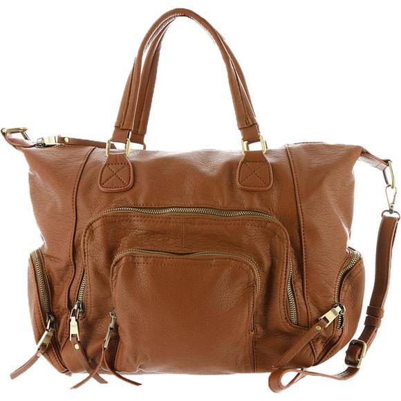 MMS Design Studio | Bags | Mms Womens Glam On The Go Tan Pebbled Faux ...